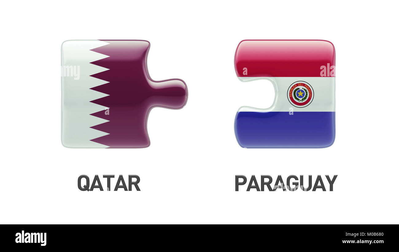 Paraguay Qatar High Resolution Puzzle Concept Stock Photo - Alamy