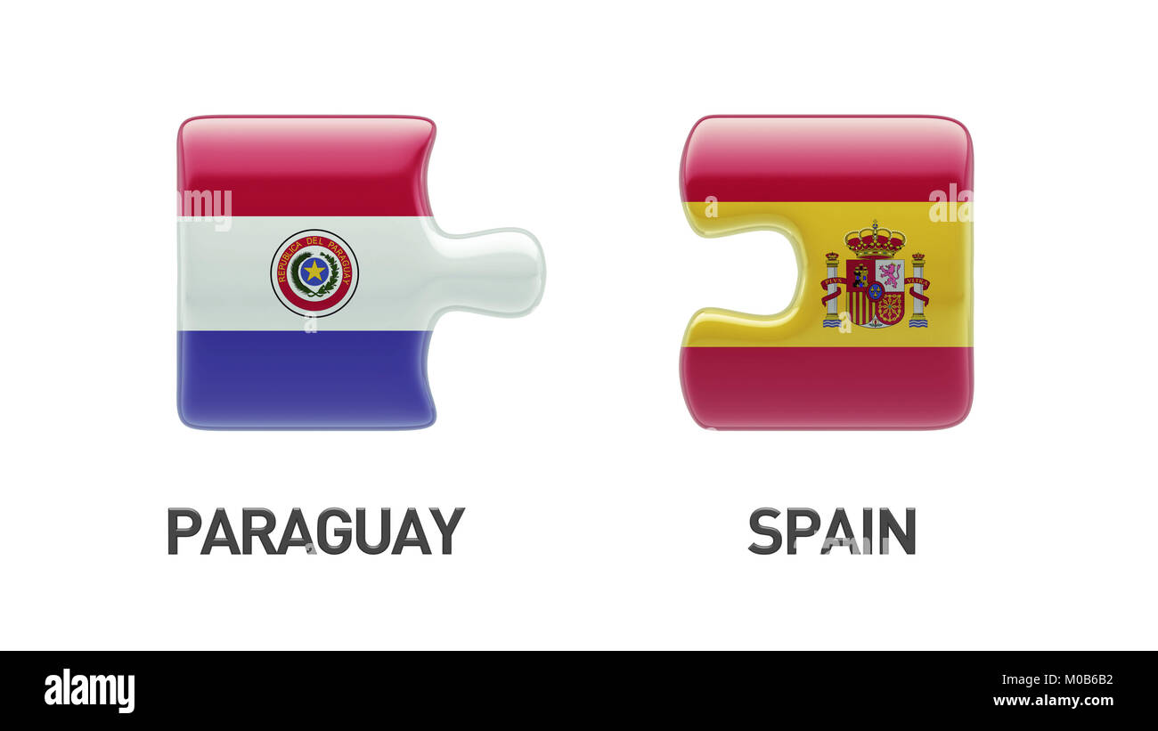 Paraguay Spain High Resolution Puzzle Concept Stock Photo - Alamy
