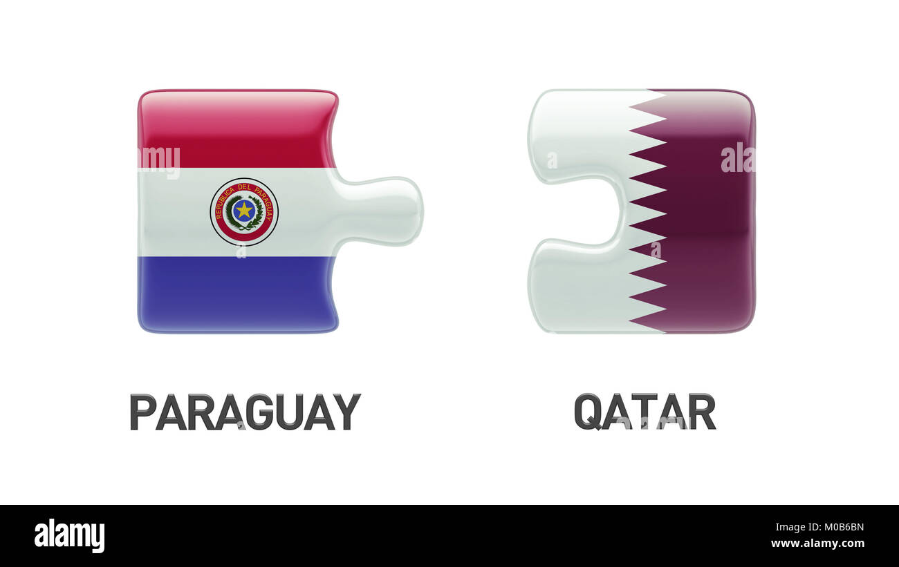 Paraguay Qatar High Resolution Puzzle Concept Stock Photo - Alamy