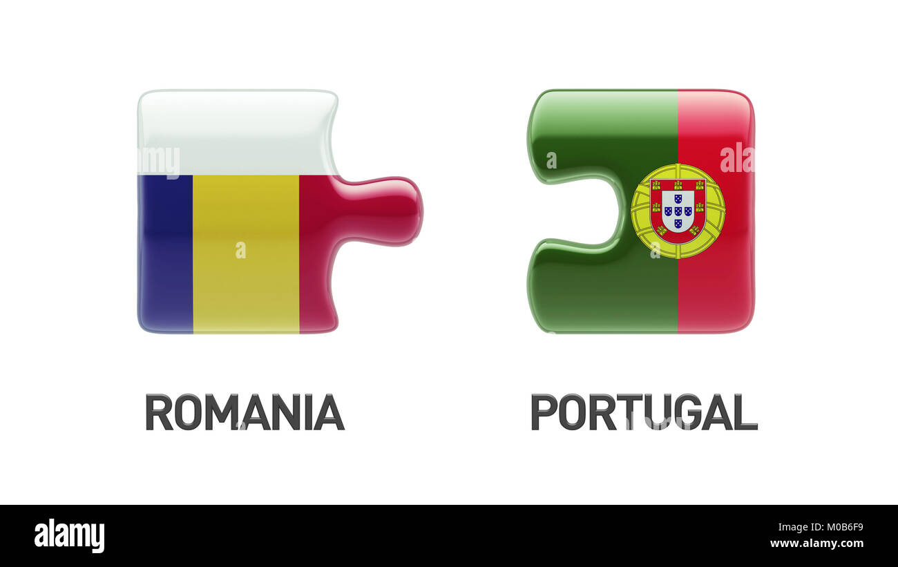 Romania Portugal High Resolution Puzzle Concept Stock Photo - Alamy
