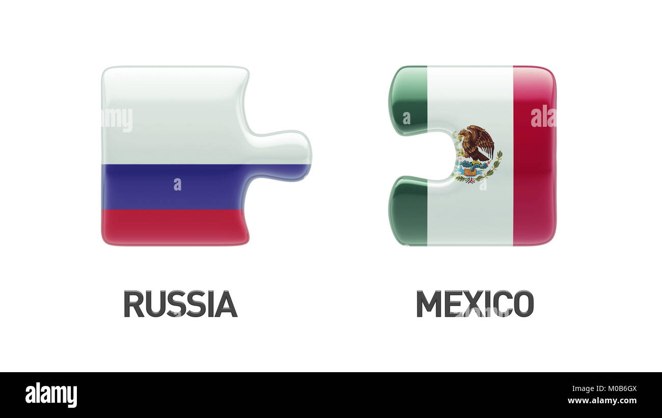 Russia Mexico High Resolution Puzzle Concept Stock Photo - Alamy