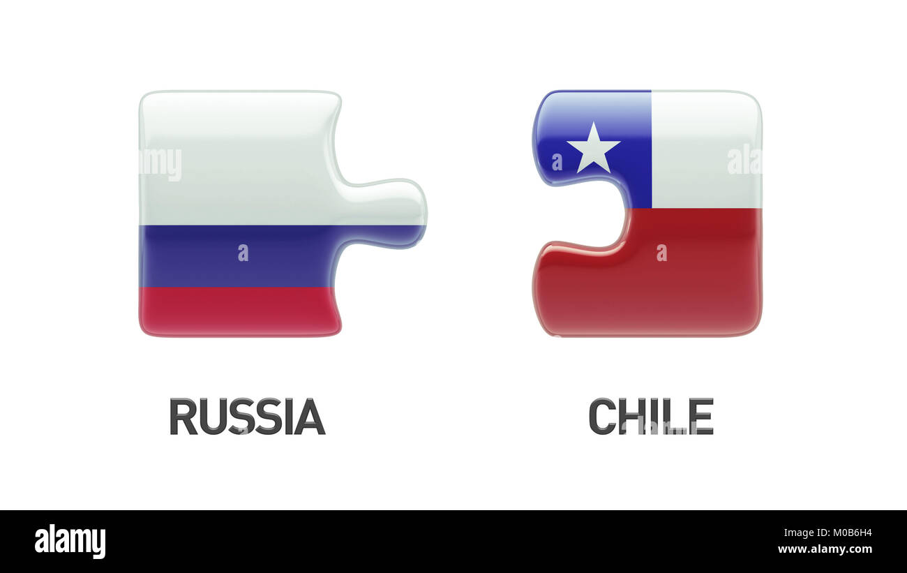 Russia Chile High Resolution Puzzle Concept Stock Photo - Alamy