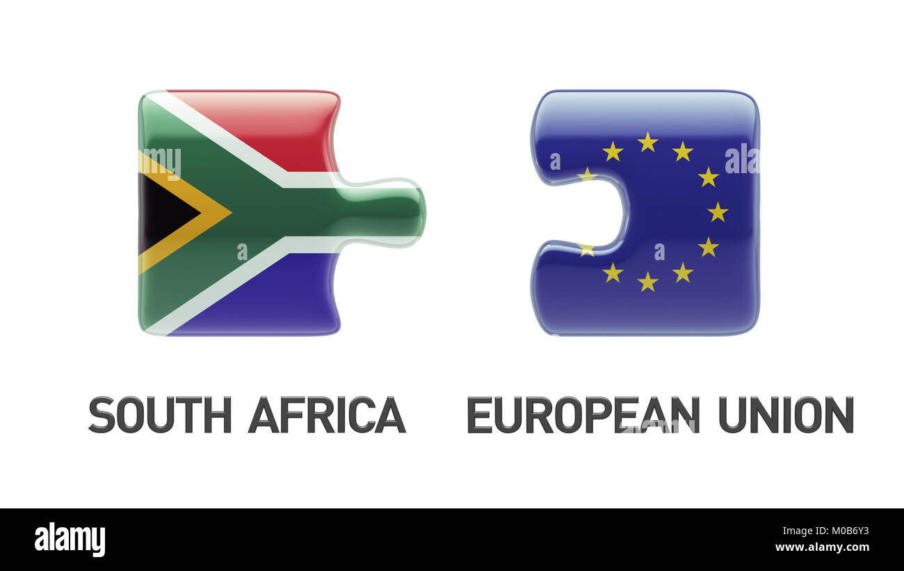 European Union South Africa High Resolution Puzzle Concept Stock Photo ...