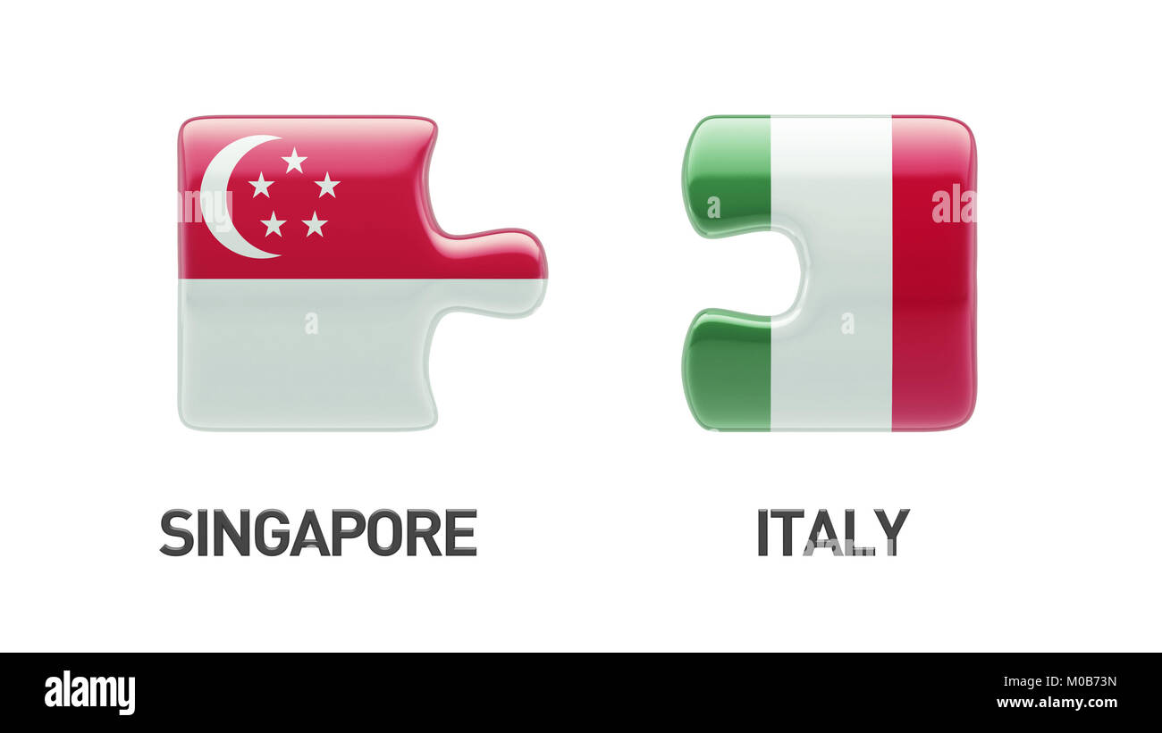 Singapore Italy High Resolution Puzzle Concept Stock Photo - Alamy