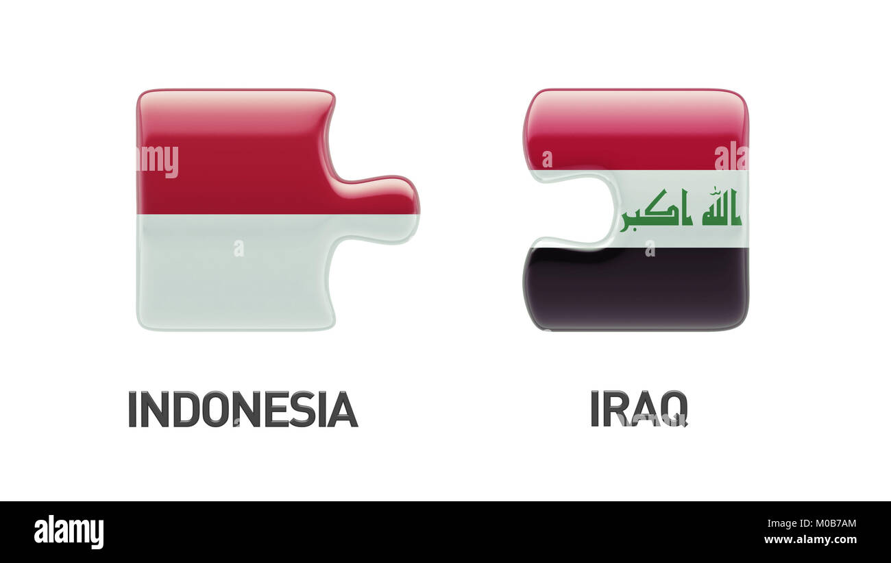 Indonesia Iraq High Resolution Puzzle Concept Stock Photo - Alamy