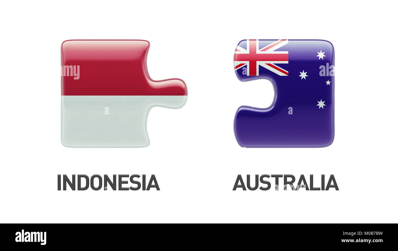 Indonesia Australia High Resolution Puzzle Concept Stock Photo - Alamy