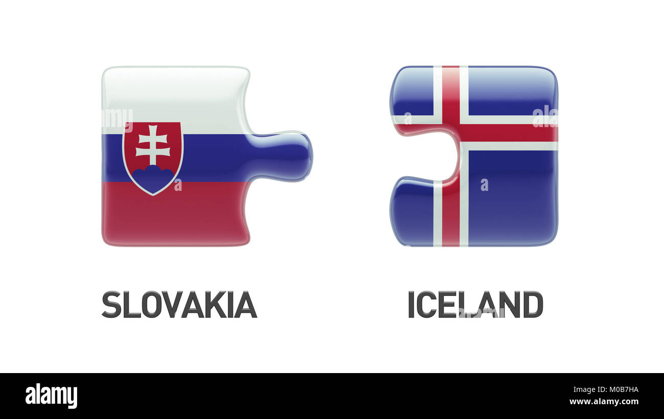 Iceland Slovakia High Resolution Puzzle Concept Stock Photo - Alamy