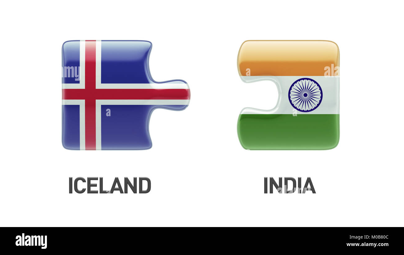 Iceland India High Resolution Puzzle Concept Stock Photo - Alamy