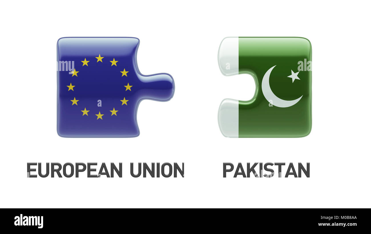 European Union Pakistan High Resolution Puzzle Concept Stock Photo - Alamy