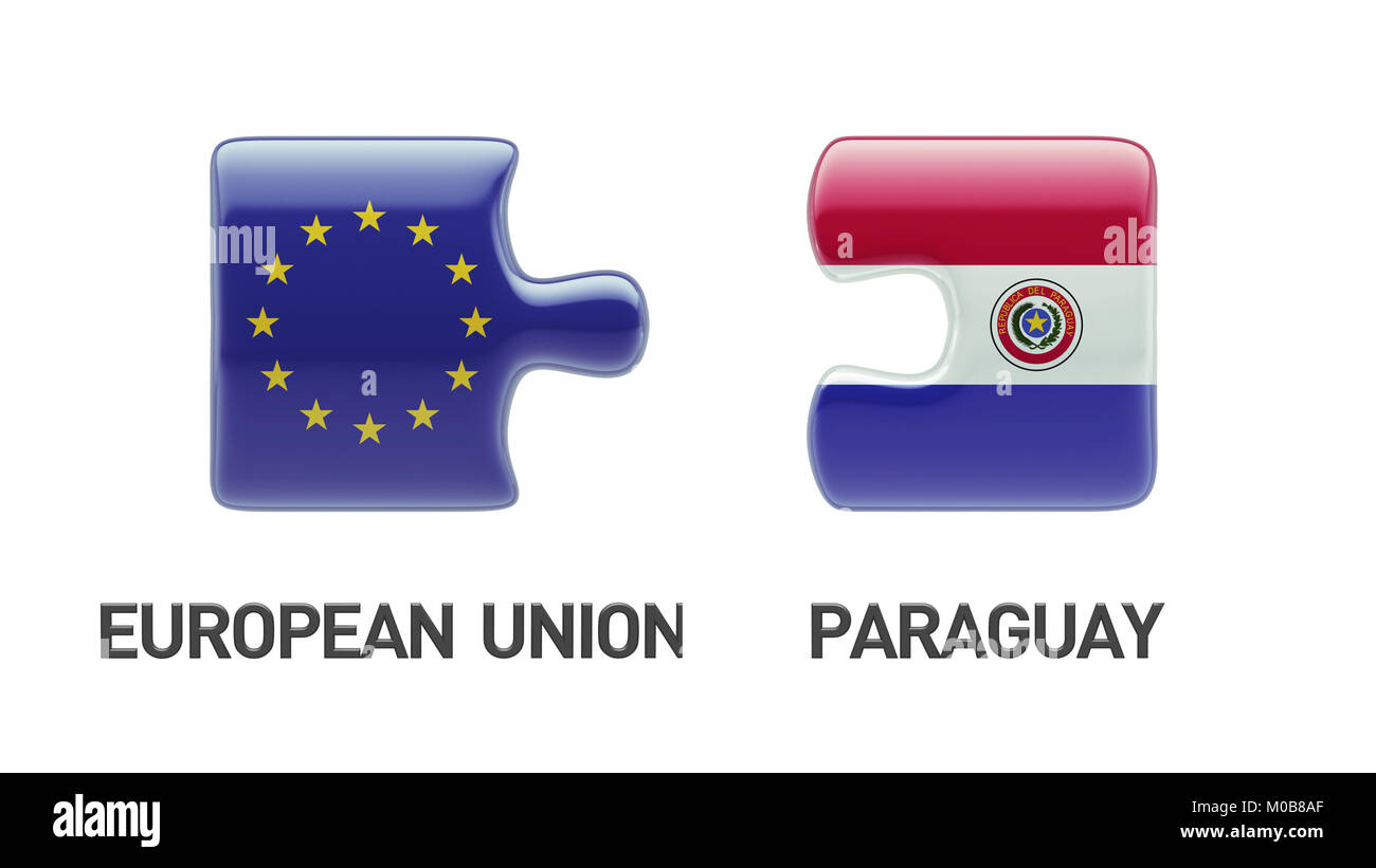 European Union Paraguay High Resolution Puzzle Concept Stock Photo - Alamy