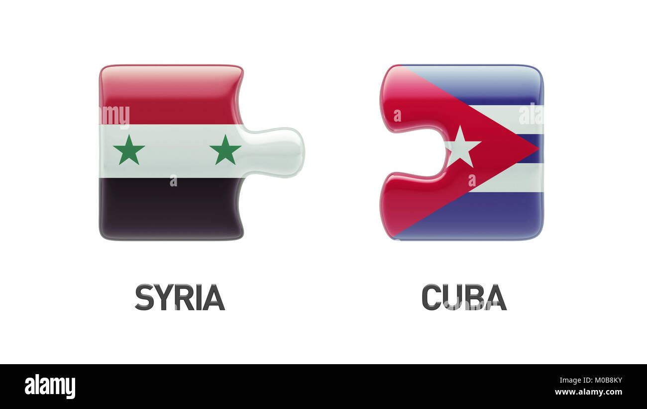 Syria Cuba High Resolution Puzzle Concept Stock Photo - Alamy
