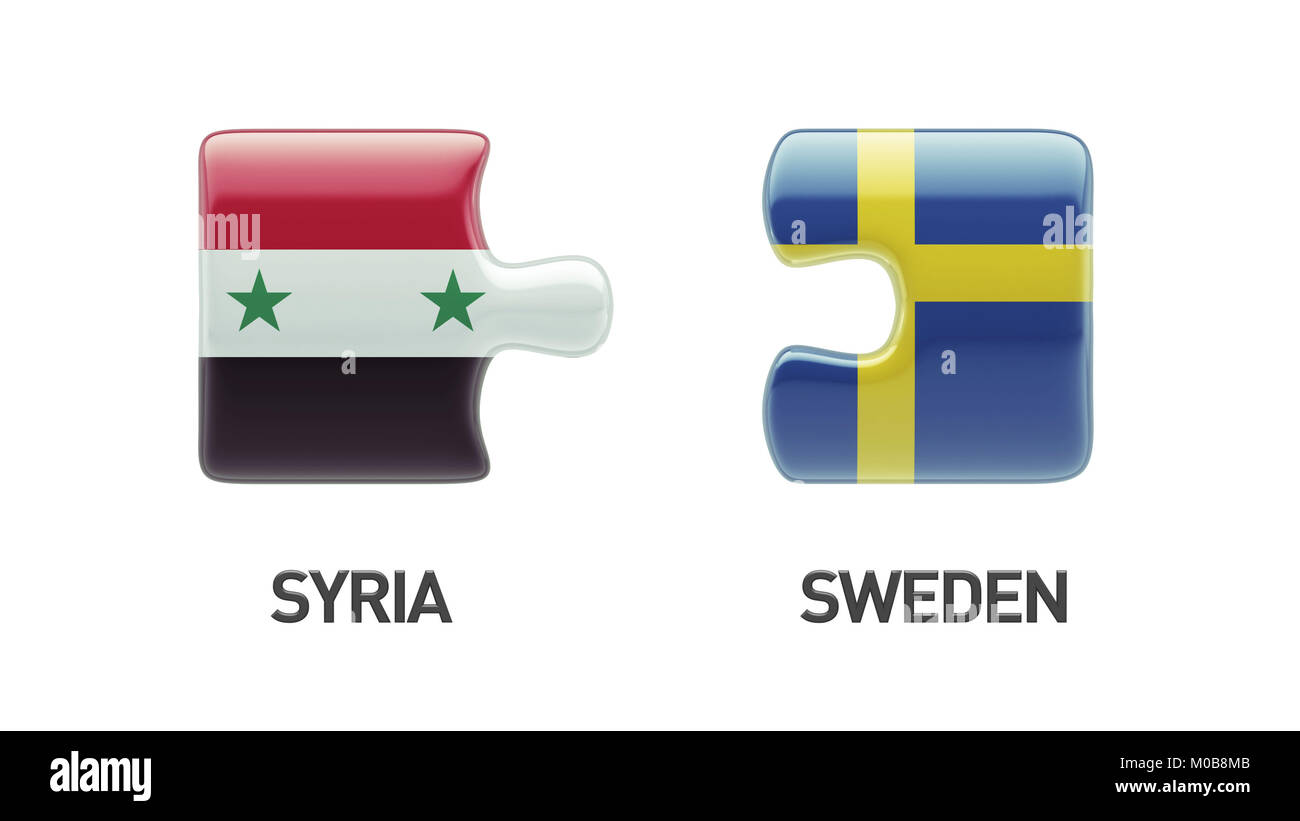 Syria Sweden High Resolution Puzzle Concept Stock Photo - Alamy