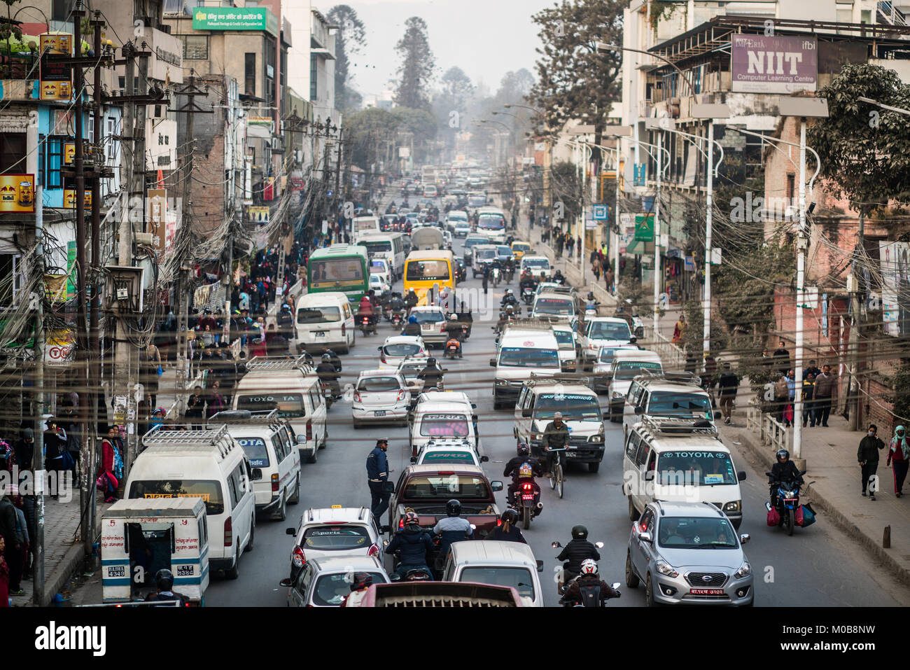 traffic jam, Kathmandu, Nepal, Asia Stock Photo - Alamy