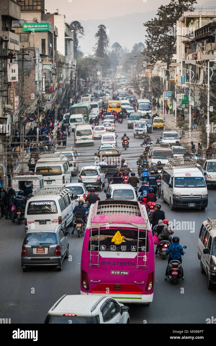 traffic jam, Kathmandu, Nepal, Asia Stock Photo - Alamy