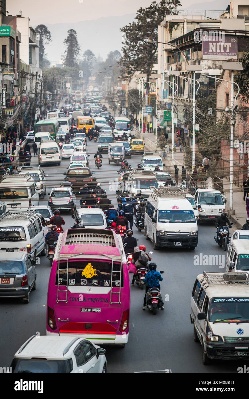 traffic jam, Kathmandu, Nepal, Asia Stock Photo - Alamy