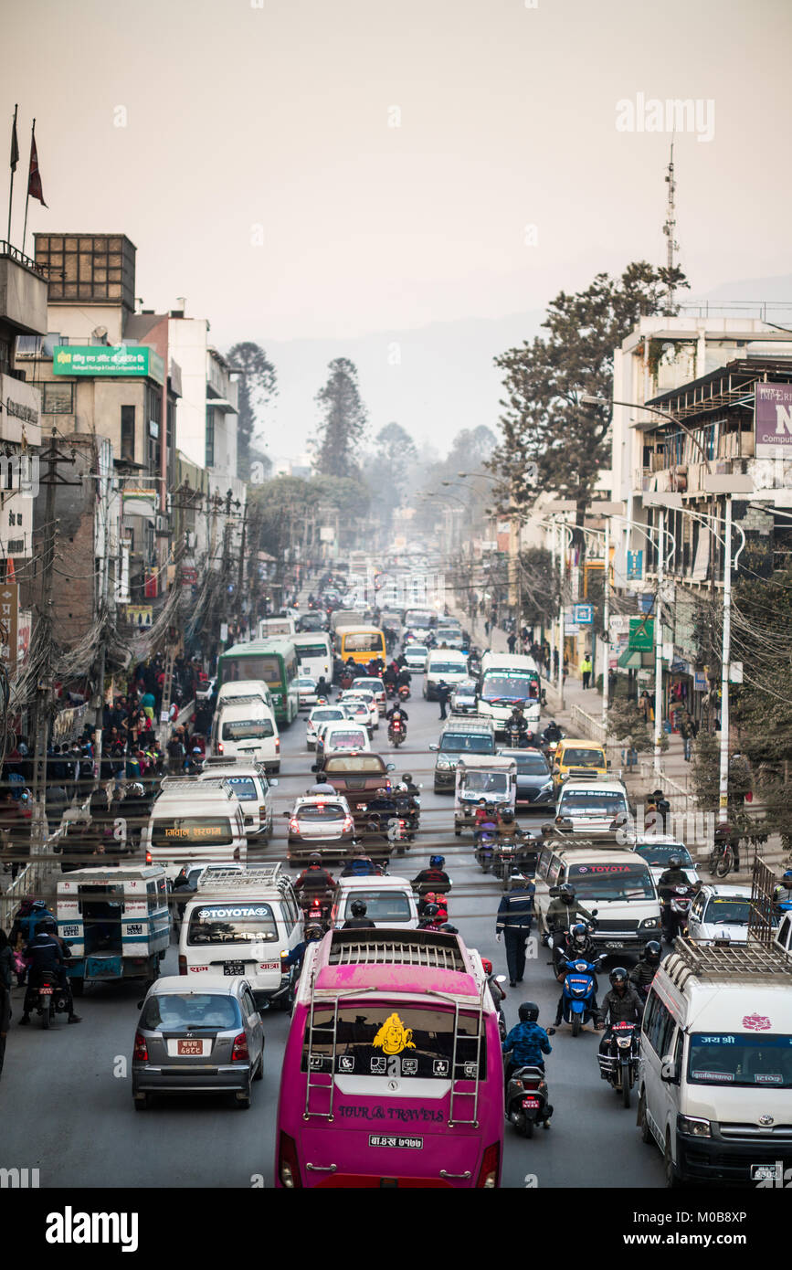 traffic jam, Kathmandu, Nepal, Asia Stock Photo - Alamy