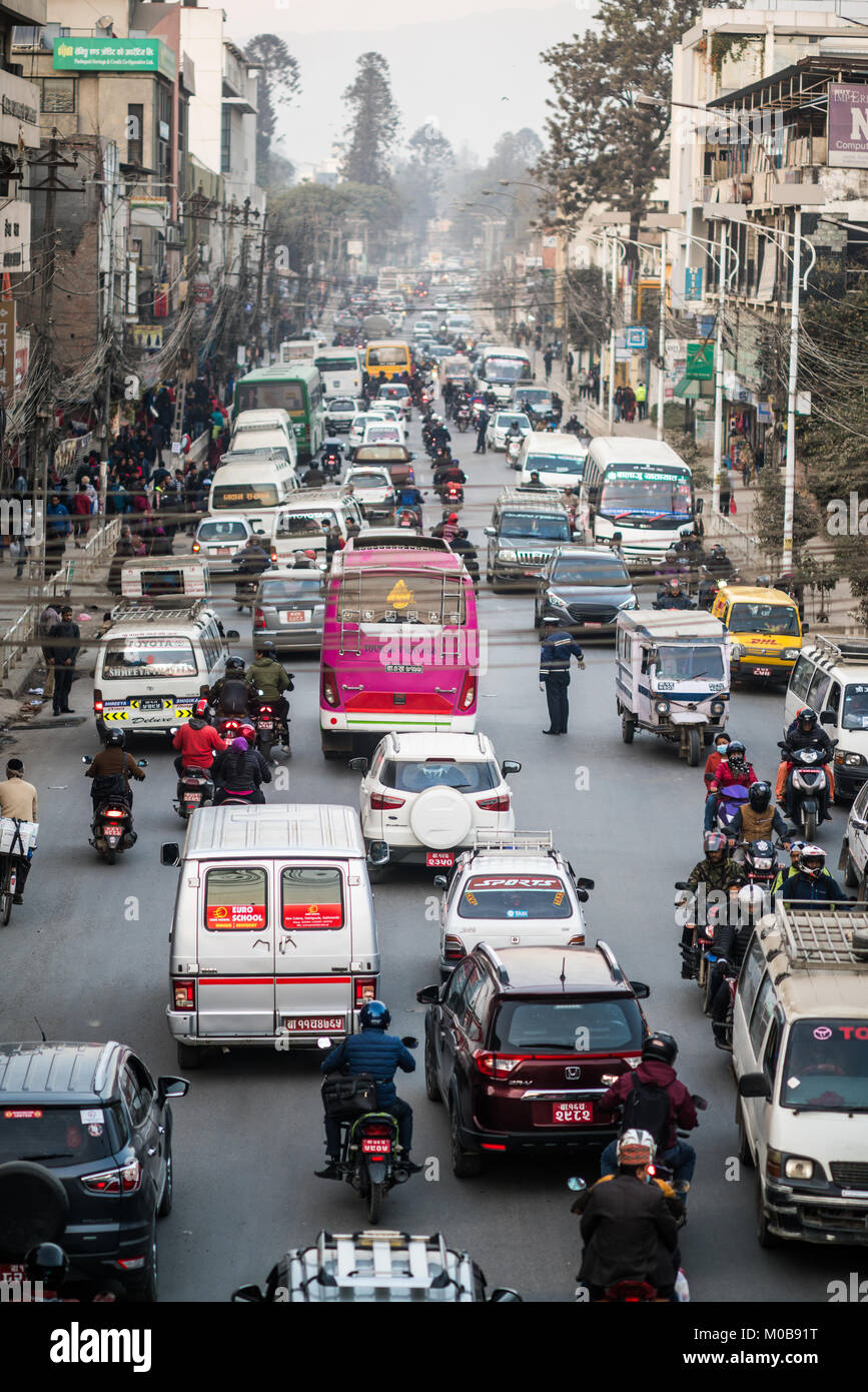 traffic jam, Kathmandu, Nepal, Asia Stock Photo - Alamy