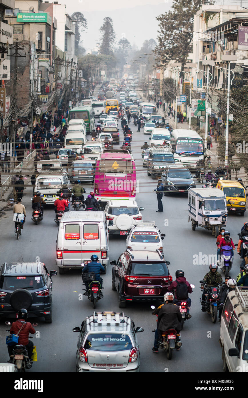 traffic jam, Kathmandu, Nepal, Asia Stock Photo - Alamy