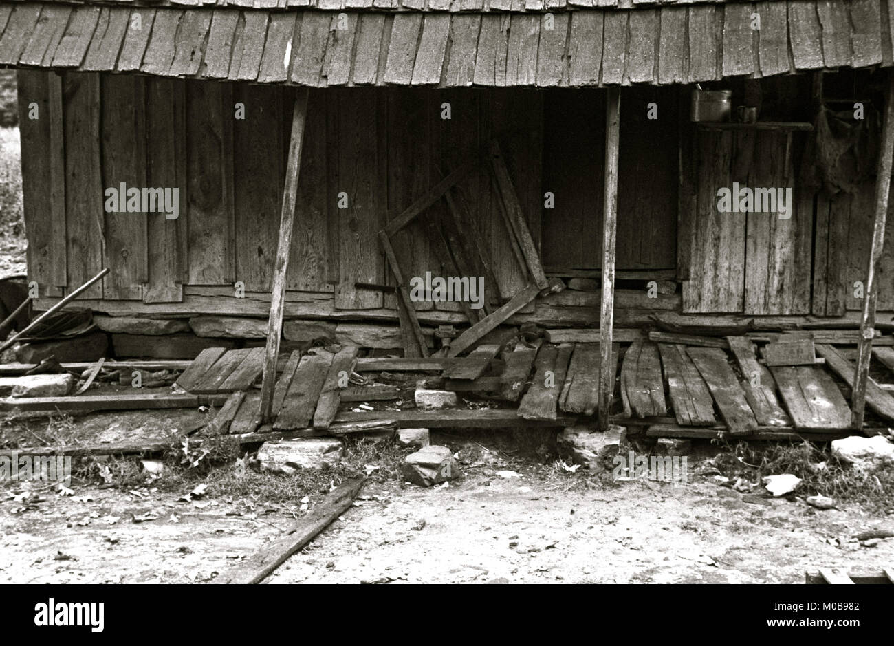 Porch of home of Sam Nichols, rehabilitation client, Boone County ...