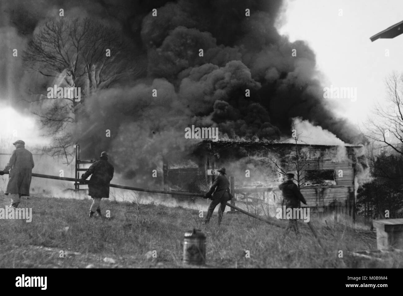 Blaze at Camp Leech; U.S. Army uses the grounds of the American ...