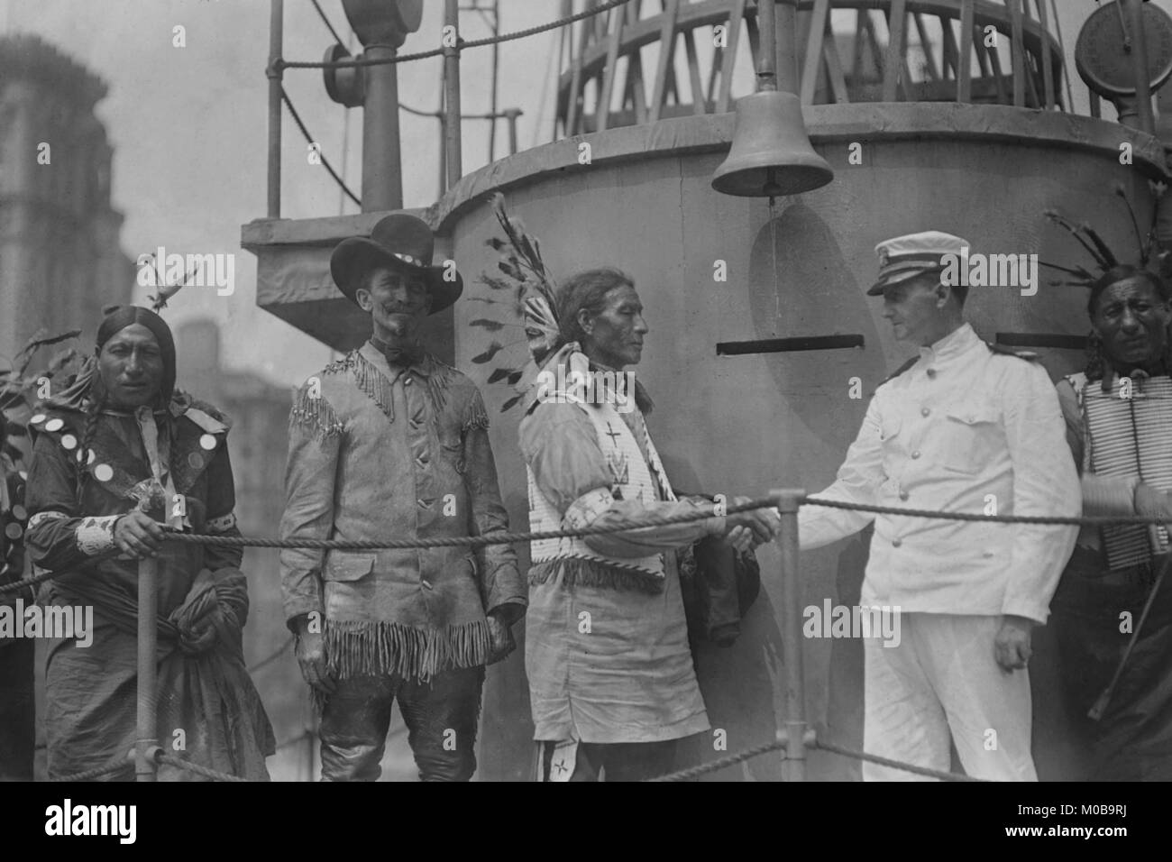 Native Americans in a Manhattan Recruitment Stunt Stock Photo - Alamy