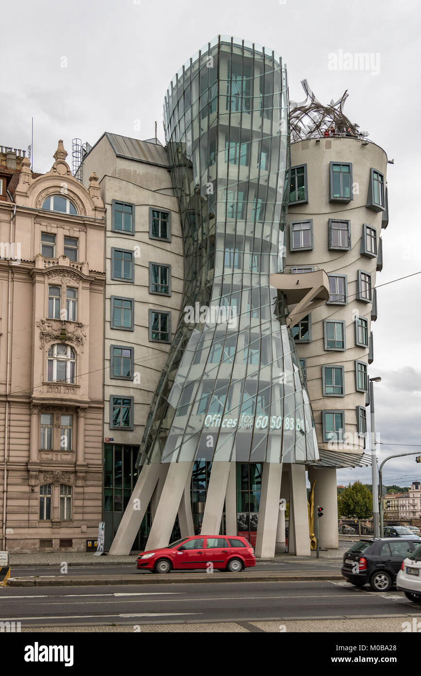 The Dancing House a significant landmark Building in Prague with a ...