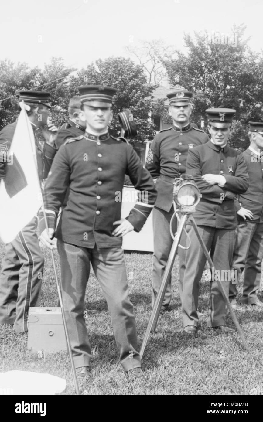 Signal Corps U.S. Army has light for nighttime signaling Stock Photo ...