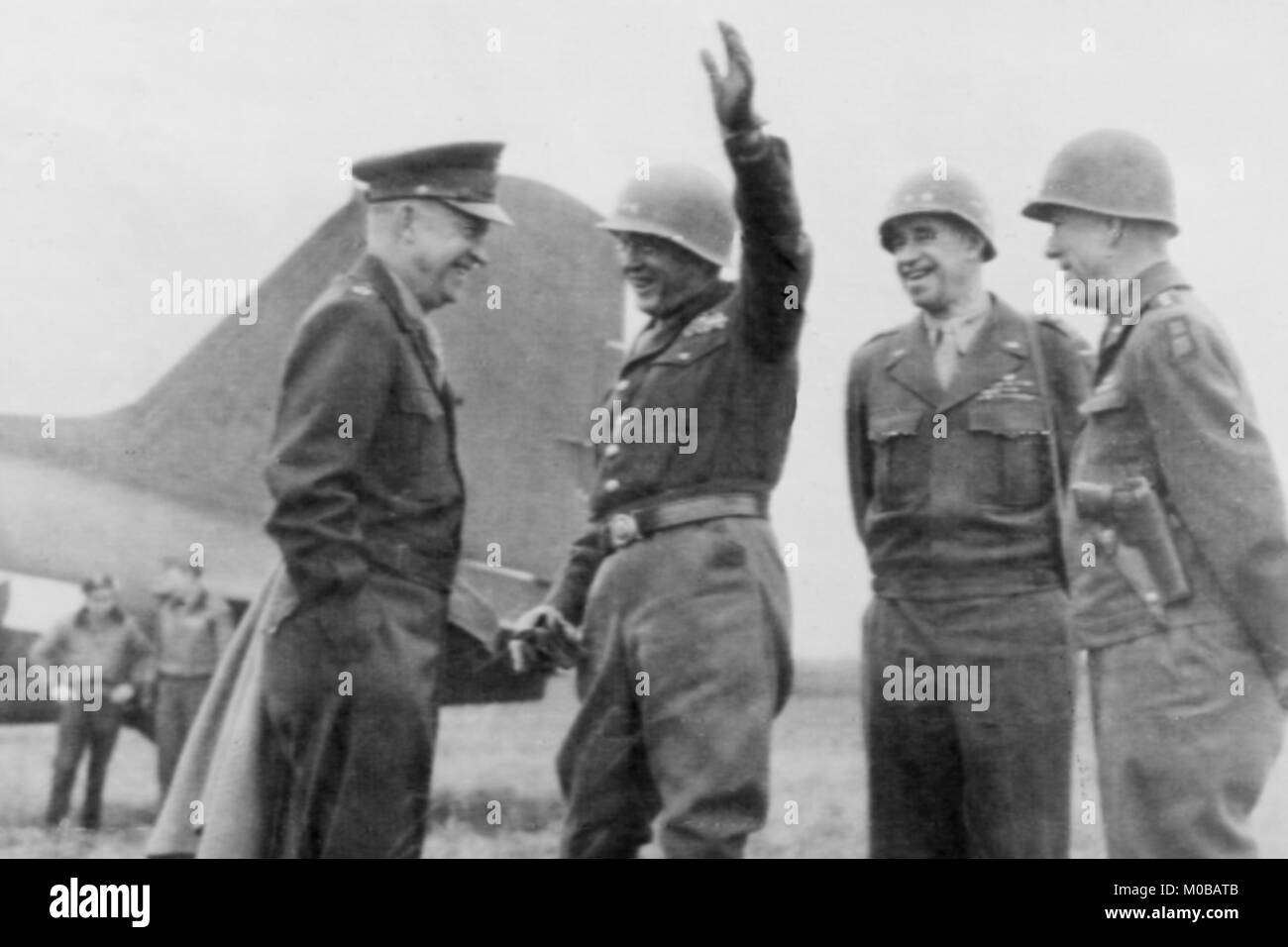 Three U.S. Army field commanders during impromptu conference with ...