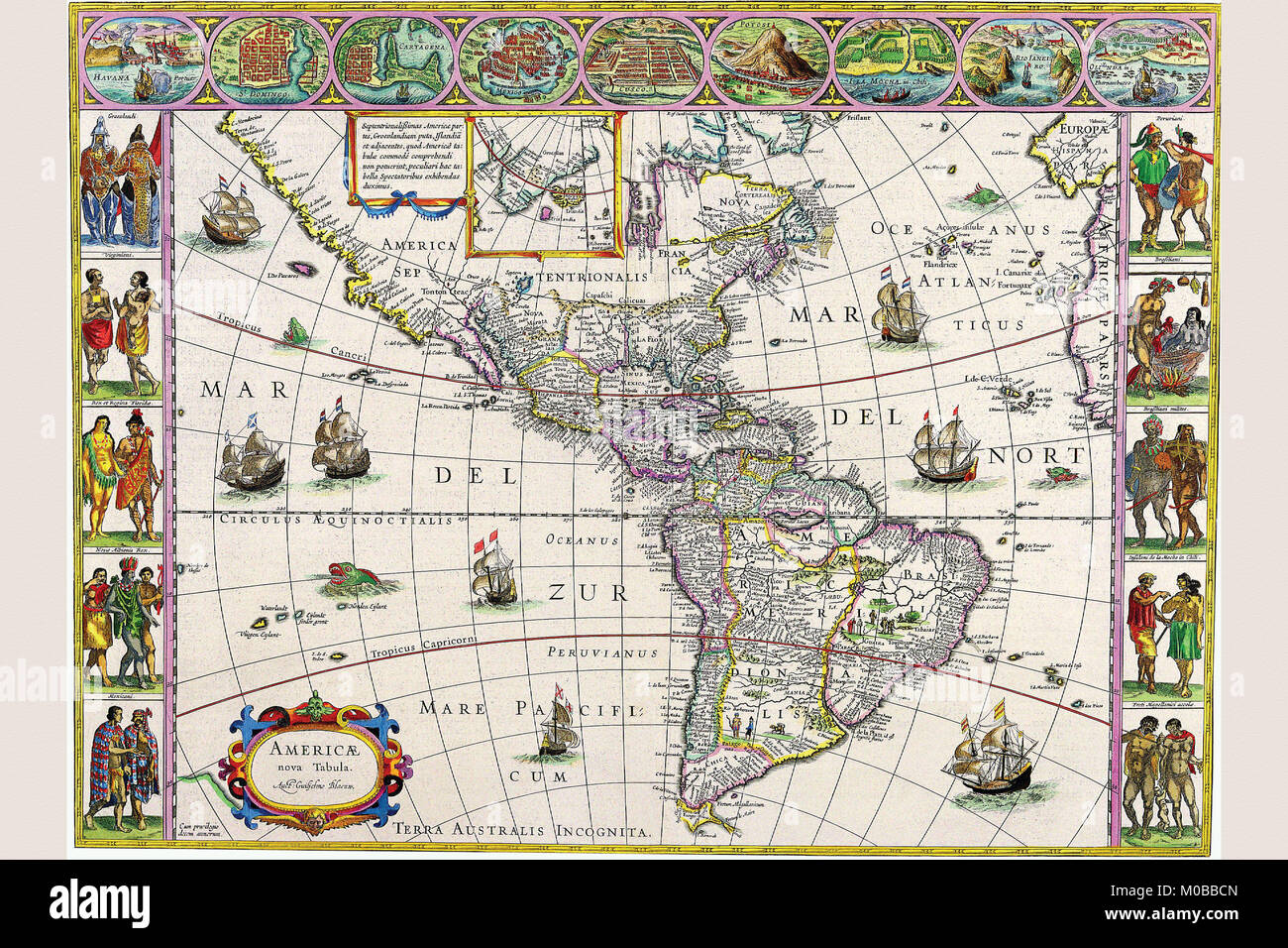 New Map of the Americas Stock Photo - Alamy