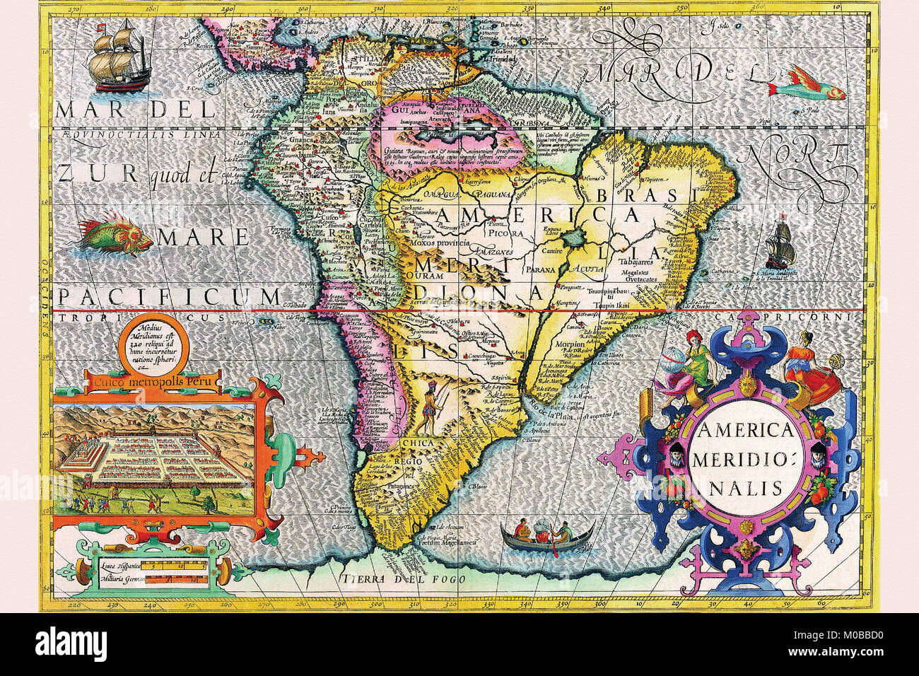 Antique maps of south america hi-res stock photography and images - Alamy