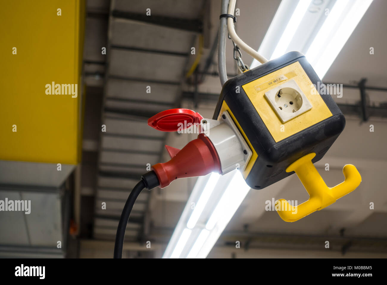 Industrial Machinery Electricity Outlet Fluorescent Lights Stock Photo ...