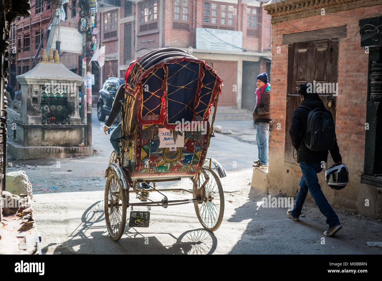 Street scene in Patan, Nepal, Asia Stock Photo - Alamy