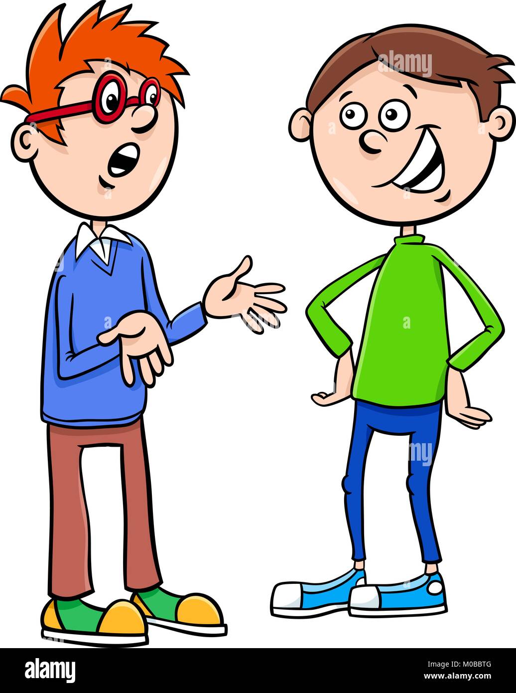 Two Boys Talking Cartoon Two Boys Talking Cartoon