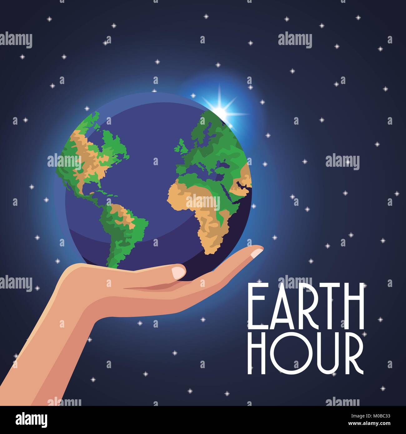 Earth hour design Stock Vector Image & Art - Alamy