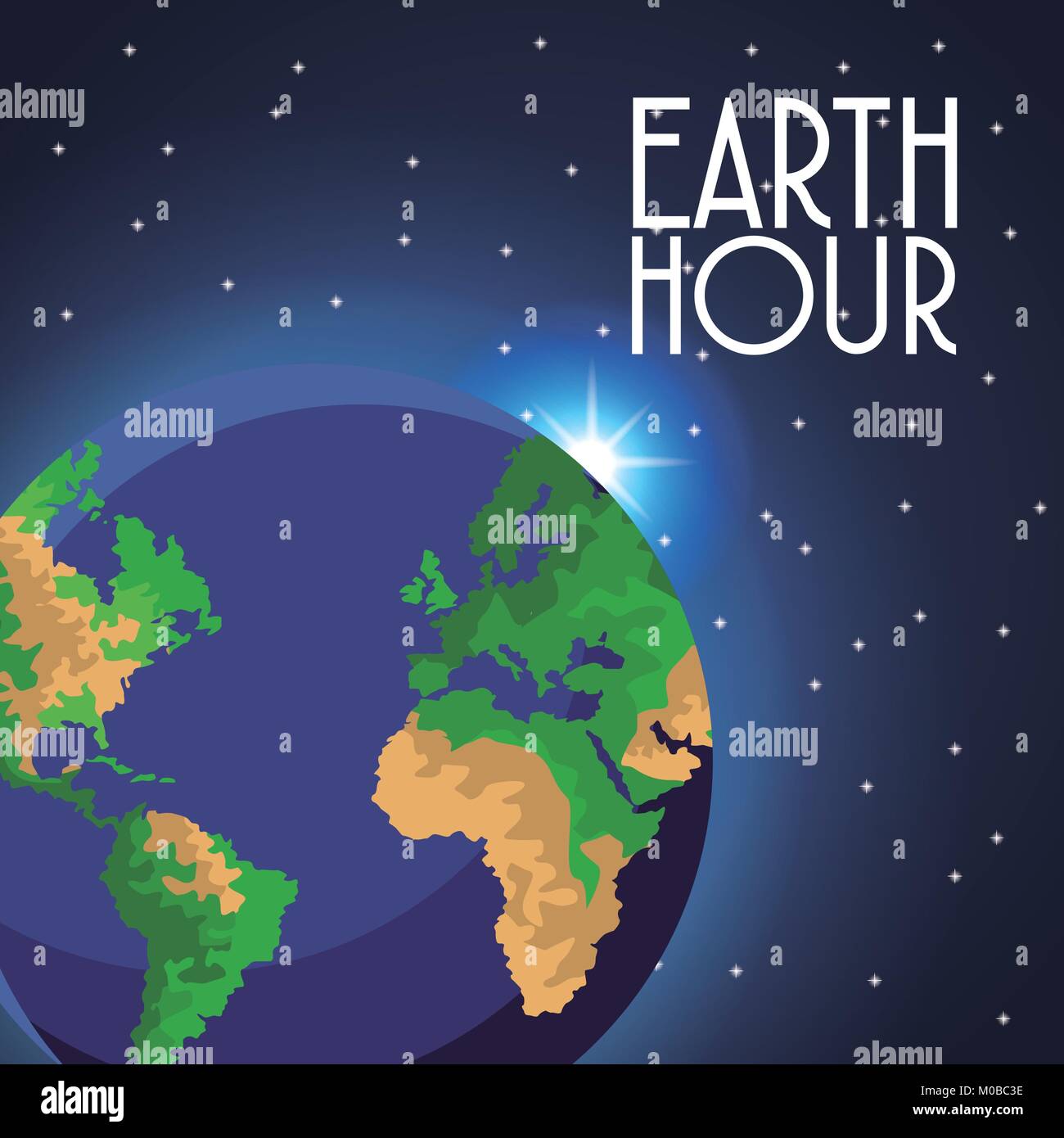 Earth hour design Stock Vector Image & Art - Alamy