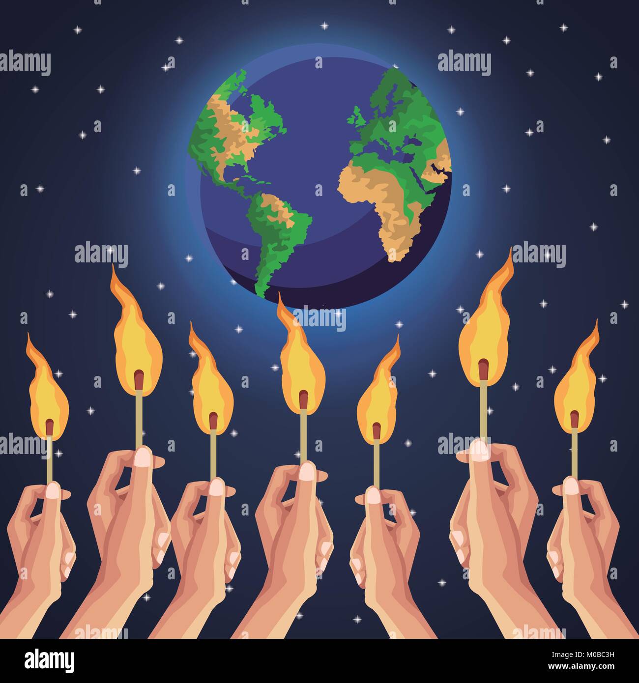 Earth hour design Stock Vector Image & Art - Alamy