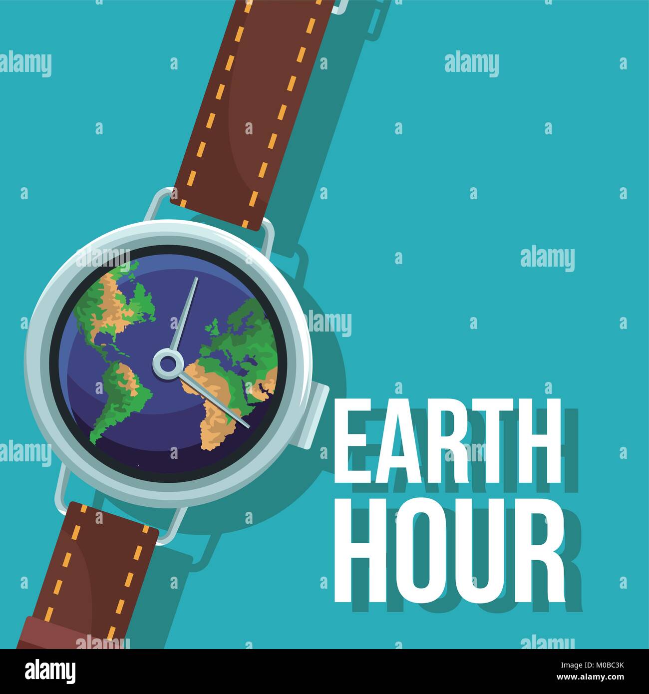Earth hour save energy Stock Vector Images - Alamy