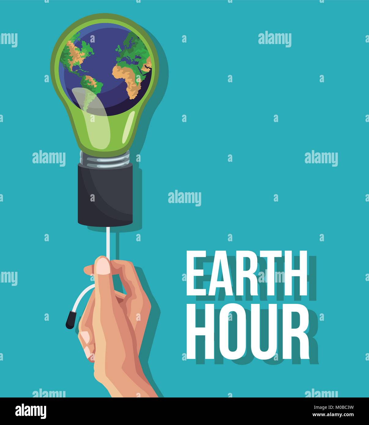 Earth hour design Stock Vector Image & Art - Alamy