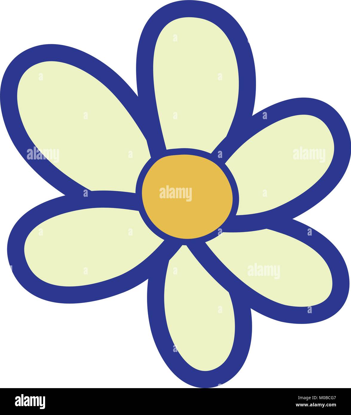 full color beautiful flower with cute petals design Stock Vector Image ...