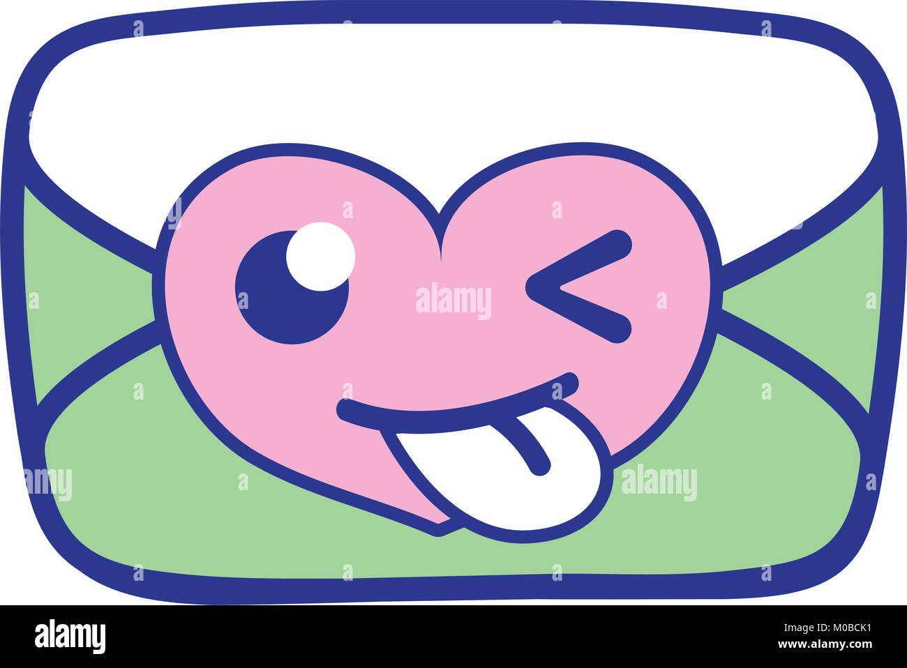 full color funny love card kawaii cartoon Stock Vector Image & Art - Alamy