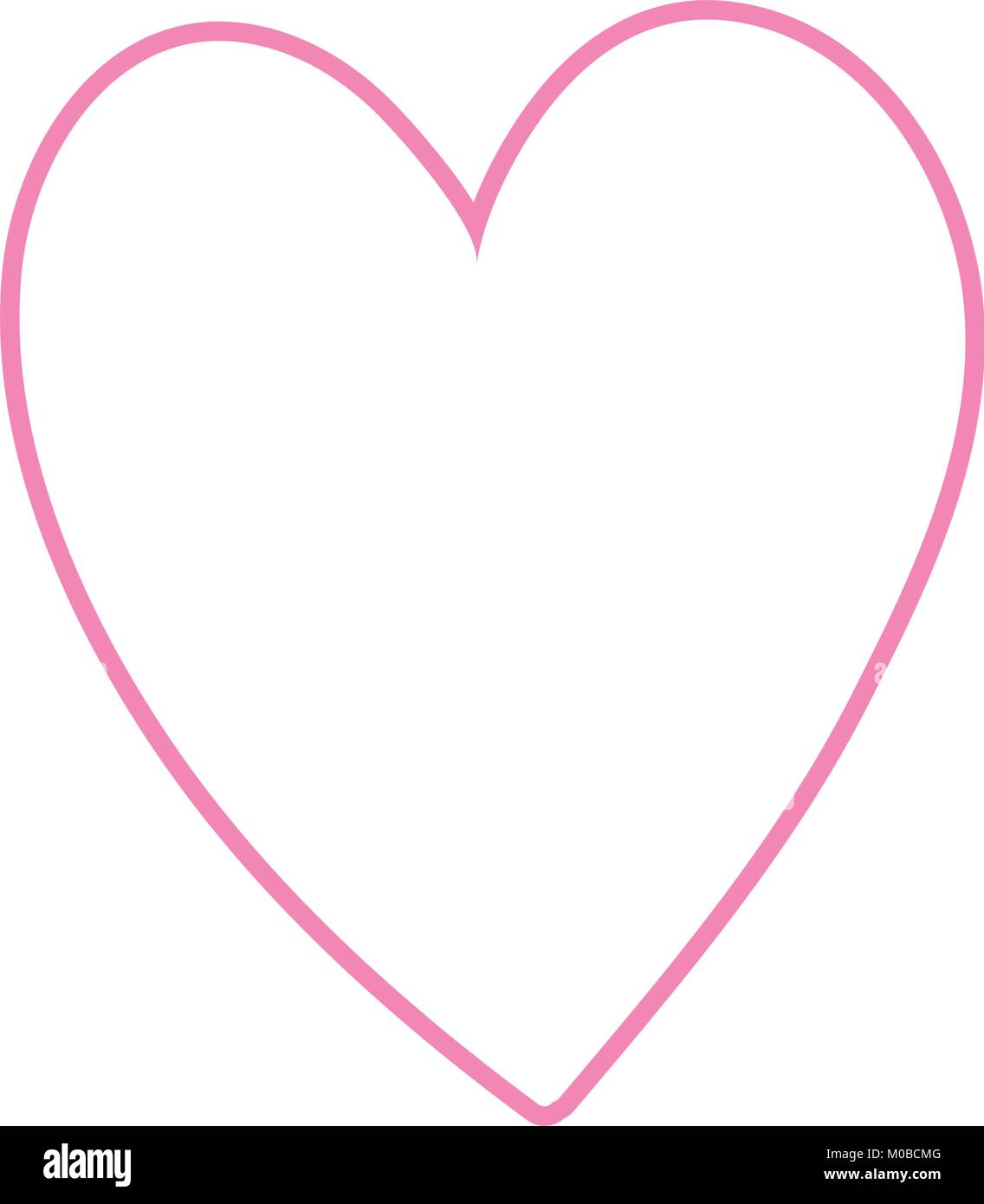 color line nice love heart to romantic symbol Stock Vector Image & Art ...