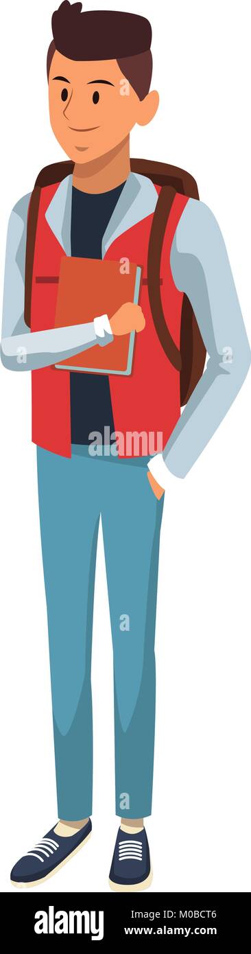 Young man student cartoon Stock Vector Image & Art - Alamy
