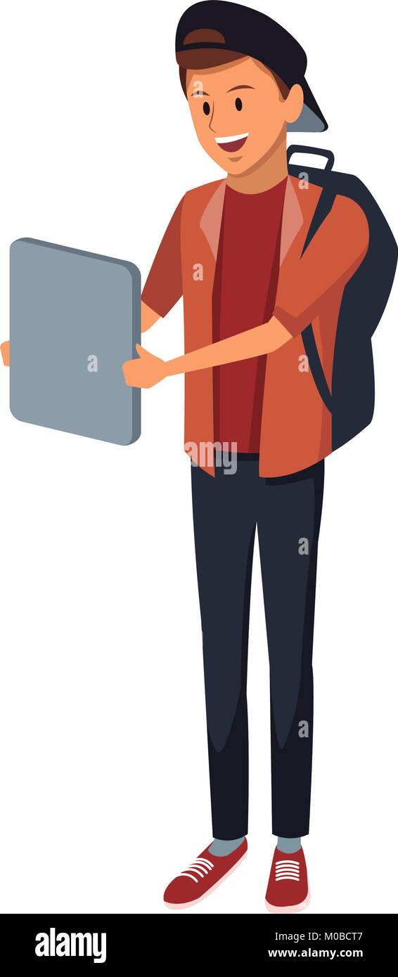 Young man student cartoon Stock Vector Image & Art - Alamy