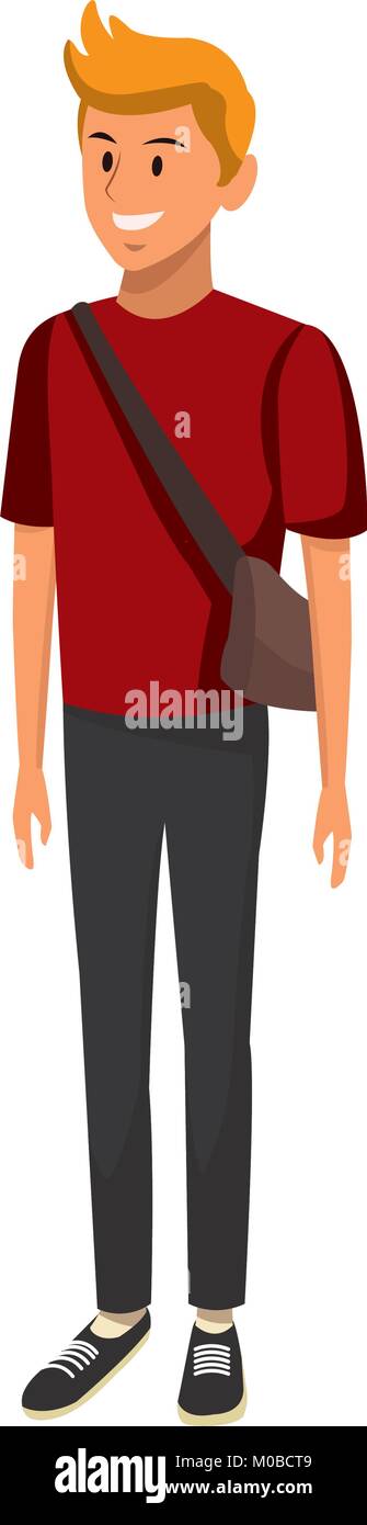 Young man student cartoon Stock Vector Image & Art - Alamy