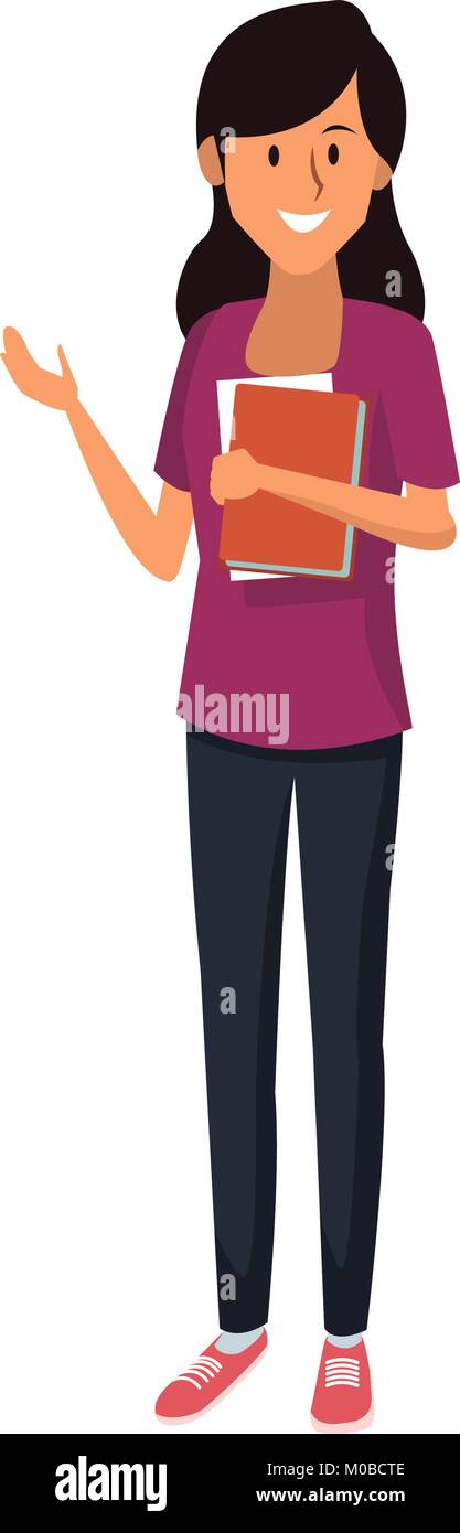 Young woman student cartoon Stock Vector Image & Art - Alamy