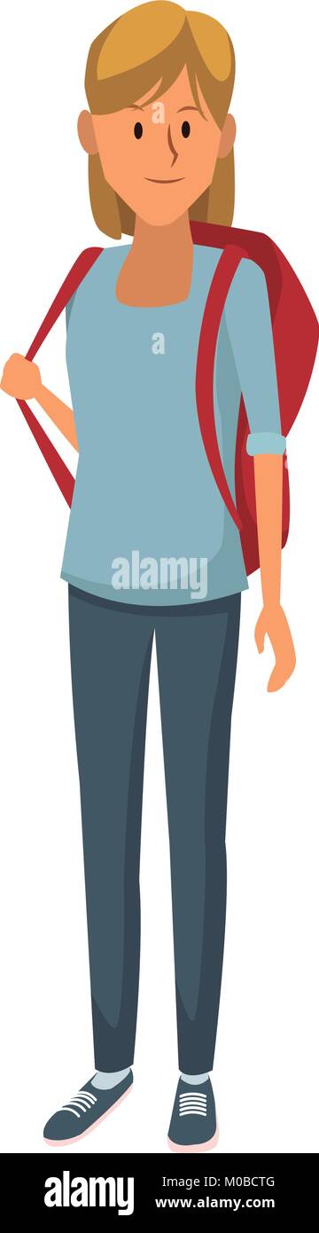 Young woman student cartoon Stock Vector Image & Art - Alamy