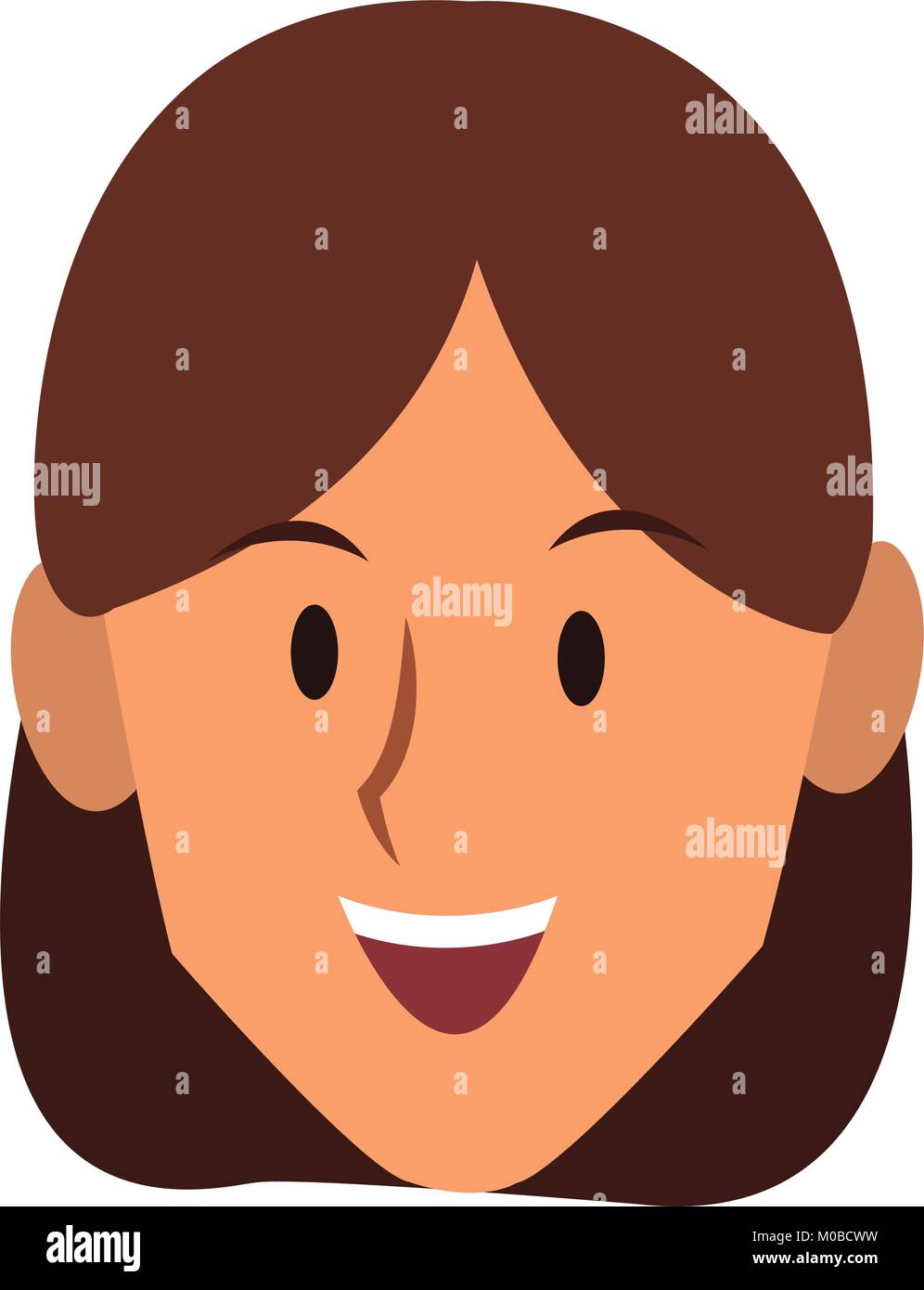 Woman face smiling cartoon Stock Vector Image & Art - Alamy