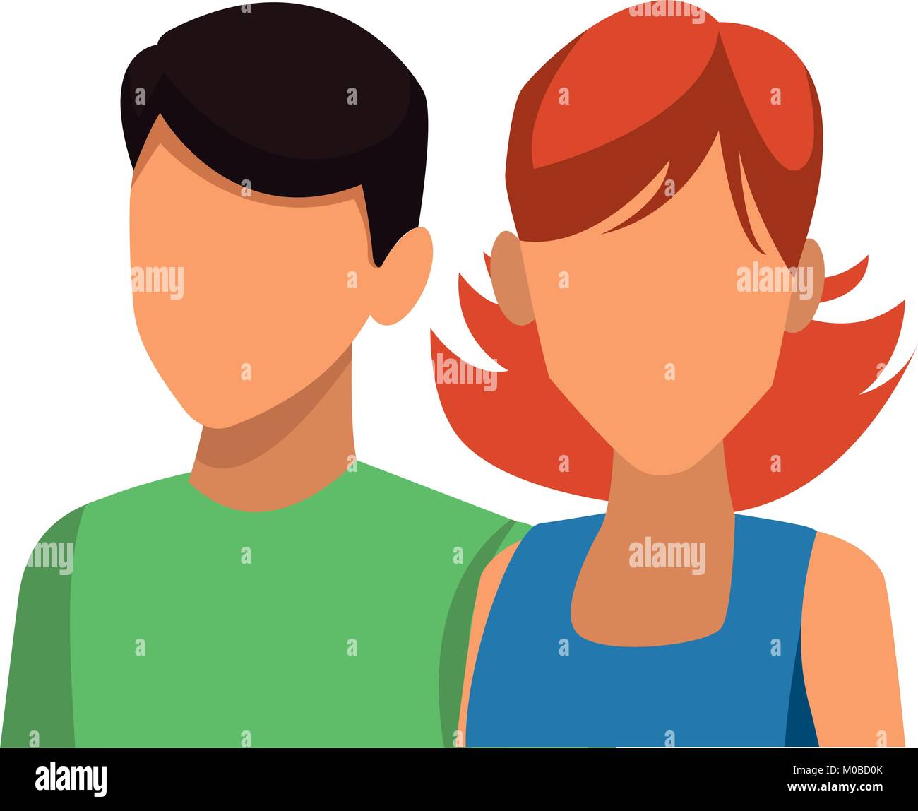 Young couple avatar Stock Vector Image & Art - Alamy