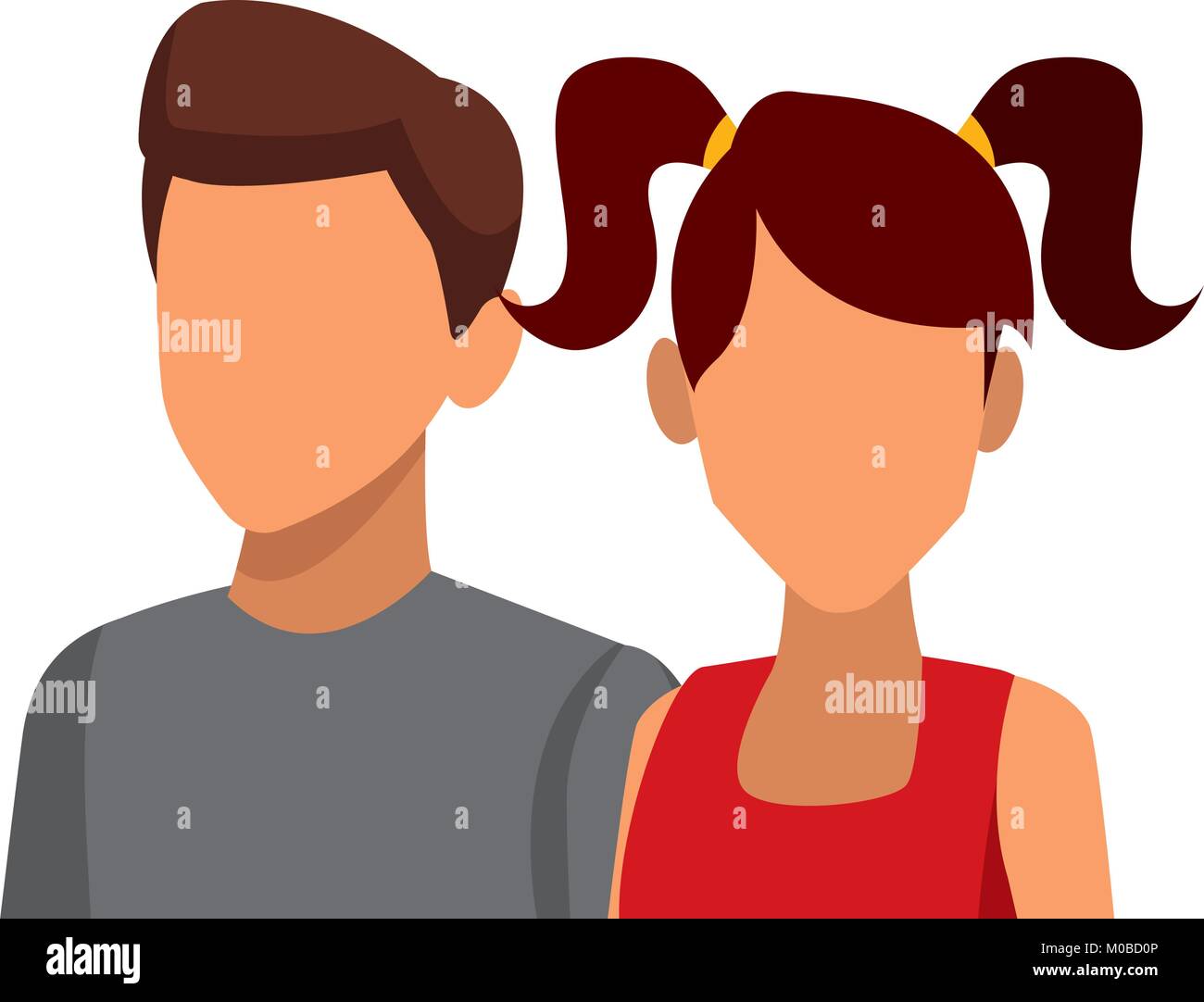 Young couple avatar Stock Vector Image & Art - Alamy