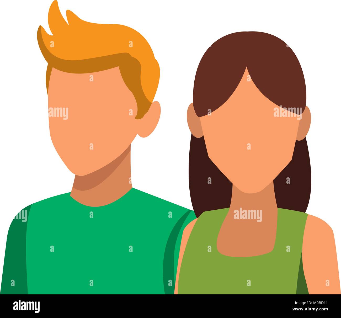 Young couple avatar Stock Vector Image & Art - Alamy